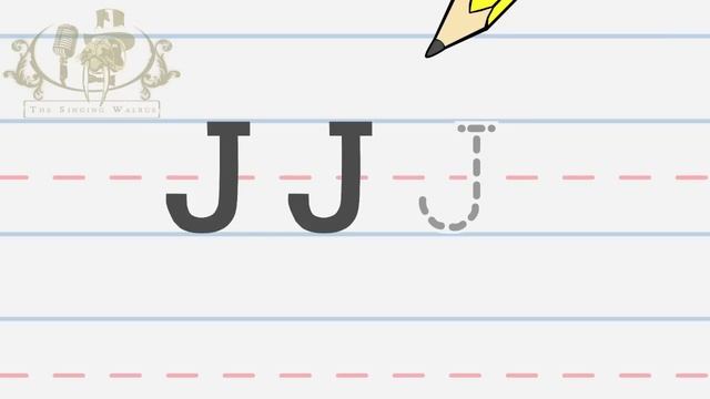 Write the letter J  Alphabet Writing lesson for children  The Singing Walrus