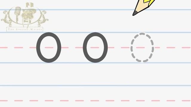 Write the letter O  Alphabet Writing lesson for children  The Singing Walrus