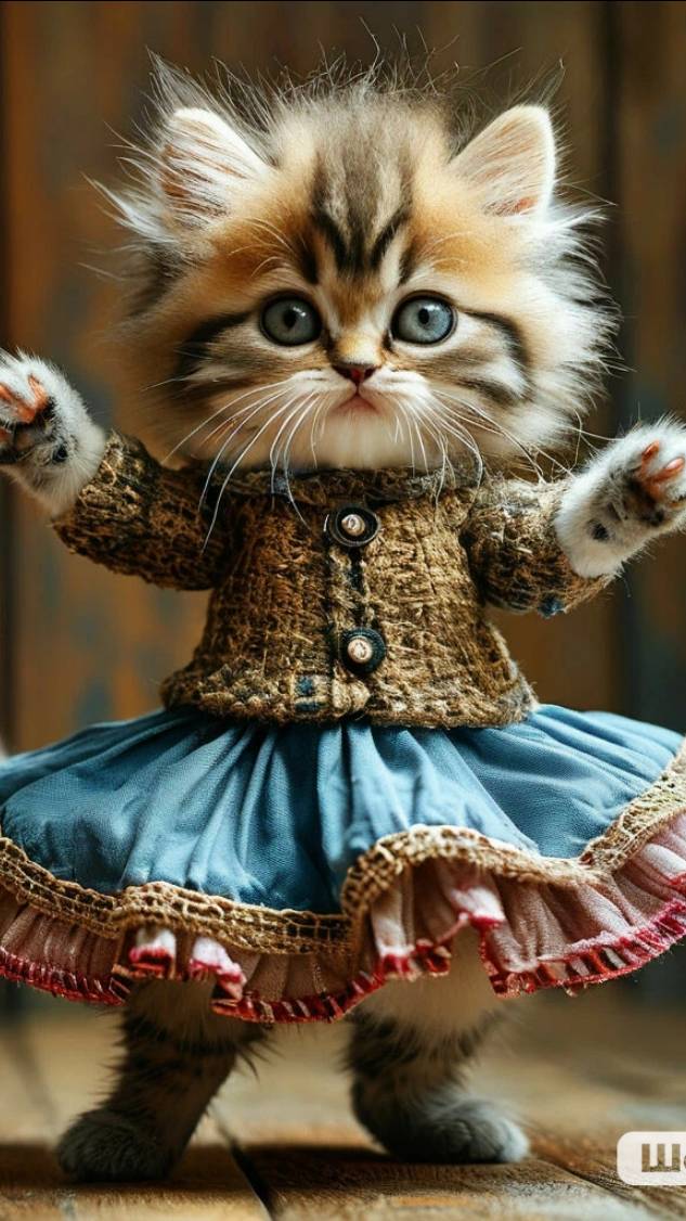 Котенок танцует