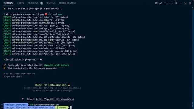 02. Prerequisite Generate a Nest application - NestJS - 1920x1080 427K