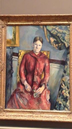 Madame Cezanne (nee Hortense Fiquet, 1850-1922) in a Red Dress,1888-90,Paul Cezanne