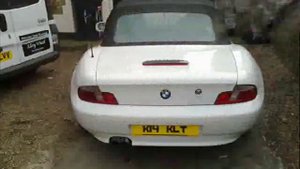 BMW Z3 transformation Black to White (Respray).