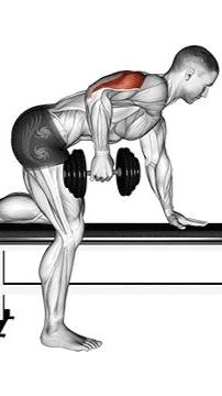 Разгибания руки с гантелей