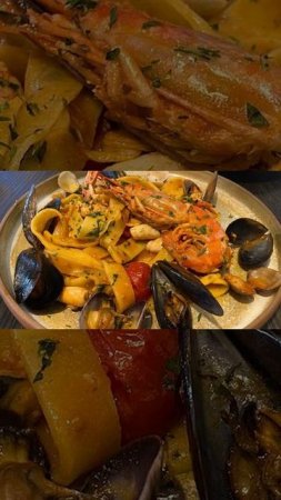 Креветки • Мидии • Помидор • Домашняя паста • 🦐 🍅 🍝  #shorts