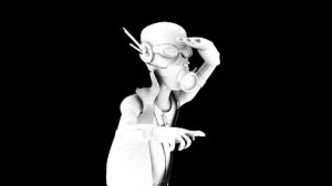 Ambient Occlusion pass of my 3d character posed.