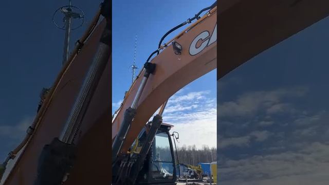 Экскаватор CASE CX490C установка монтаж настройка двухпоточной гидролинии и гидробура