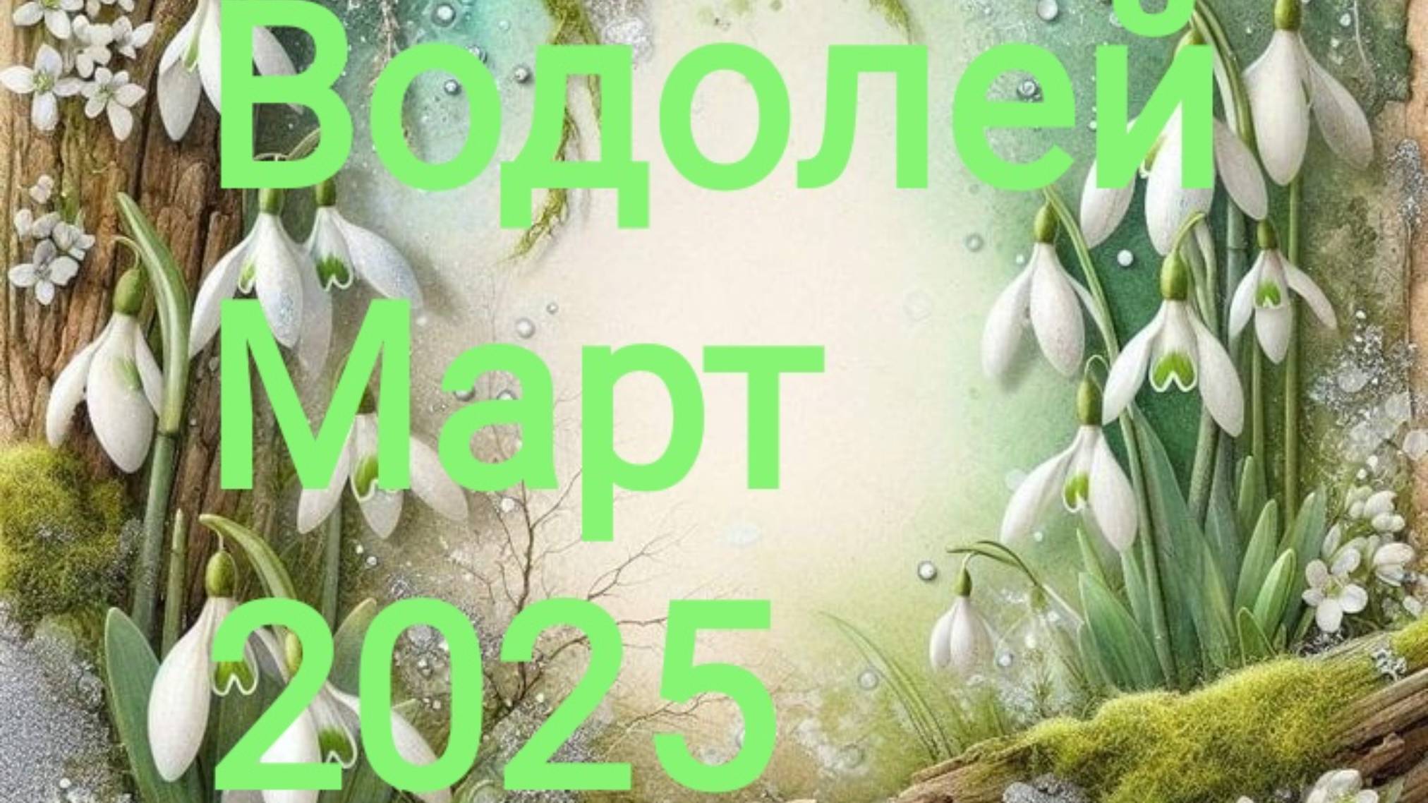 Водолей. Март 2025 год. 🦋💐🍀