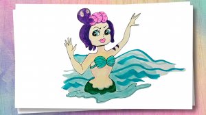 Рисуем босса из компьютерной игры Кала Мария Капхэд_Cuphead Рисуем русалку
