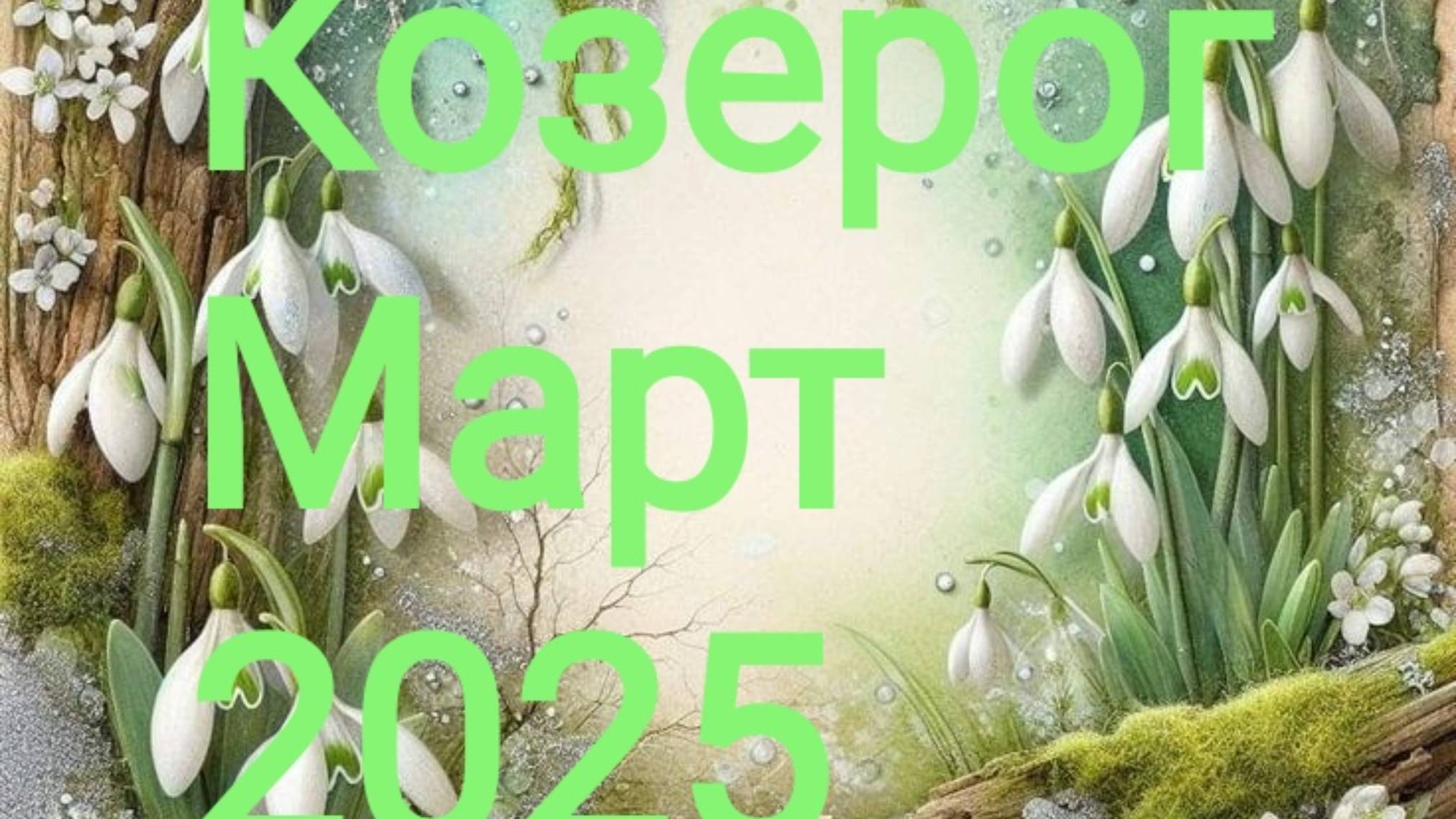 Козерог. Март 2025 год. 🦋💐🍀