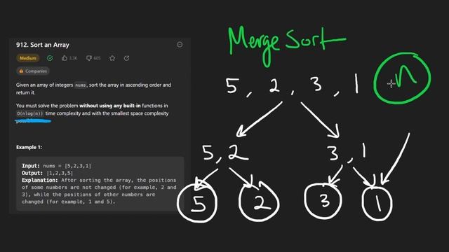 Leetcode 912: Sort an Array (RU)