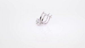 Золотые серьги с бриллиантом, артикул 1-2200041