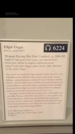 Эдгар Дега, "Женщину причесывают". Edgar Degas"Woman Having Her Hair Combed".