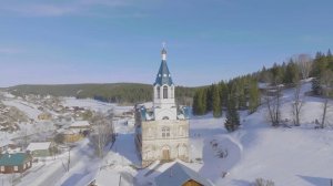 Село Кын с высоты (Пермский край) | 11.03.2023 г. Видео: Василий Плотников