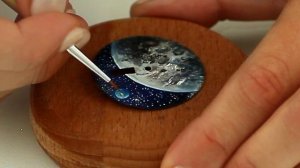 Механические часы КОСМОС K 043 ВОСХОД НА ЛУНЕ с рисованным циферблатом ручной работы