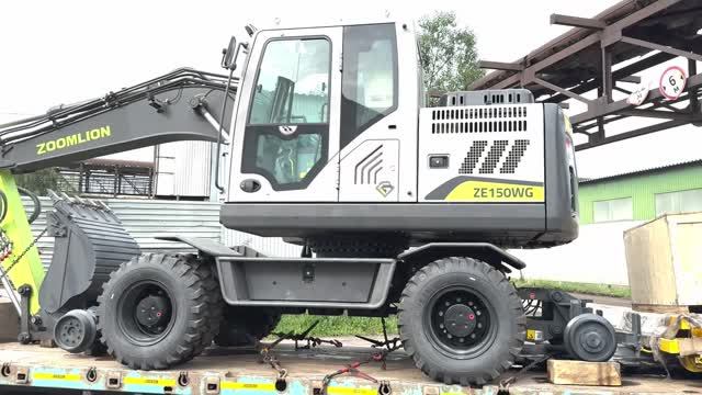 Колесный экскаватор Zoomlion ZE150WG на жд ходу!