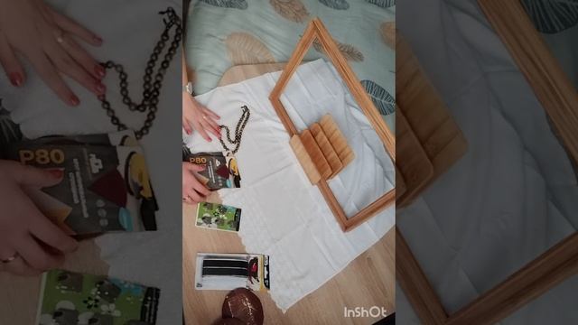 Подставка для украшений из деревянной рамки, часть 1.