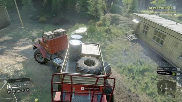 SnowRunner. Висконсин. Блэк Бэджер Лейк. Контракт "Груз для метеостанции"