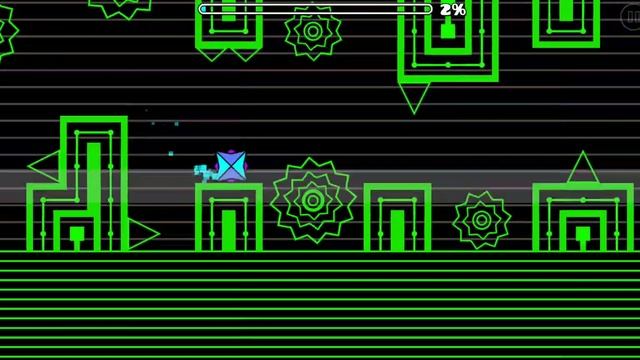 Дошёл до волны на уровне Retro Circles (Geometry Dash) Понадобилось всего 33 попытки. (На телефоне)