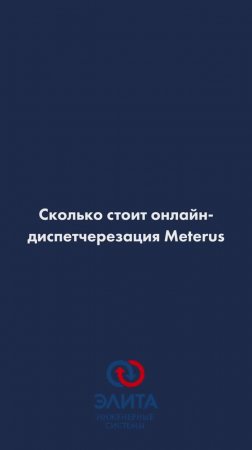Сколько стоит онлайн-диспетчеризация METERUS