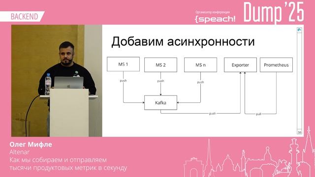 Олег Мифле, Altenar. Как мы собираем и отправляем тысячи продуктовых метрик в секунду