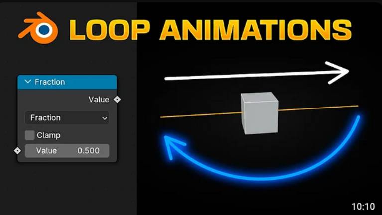 Как ЗАЦИКЛИВАТЬ АНИМАЦИЮ  Blender with Geometry Nodes