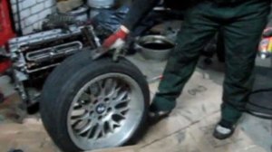 Nothing special- tire stretch, 235 on 10j.