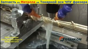 Запчасть на ЧПУ токарной оси фрезерного станка. Шток из латуни