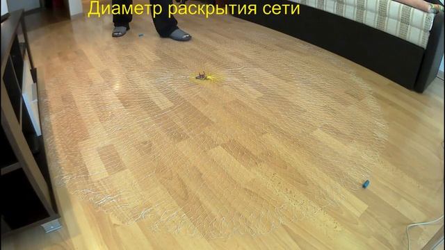 Кастинговая сеть. Диаметр раскрытия