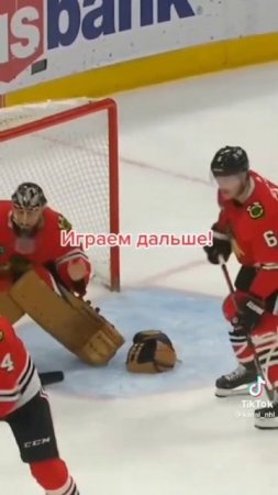 Вратарь играет без перчатки🏒 #shorts #хоккей #hockey
