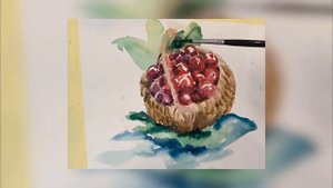 Акварель. Черешня