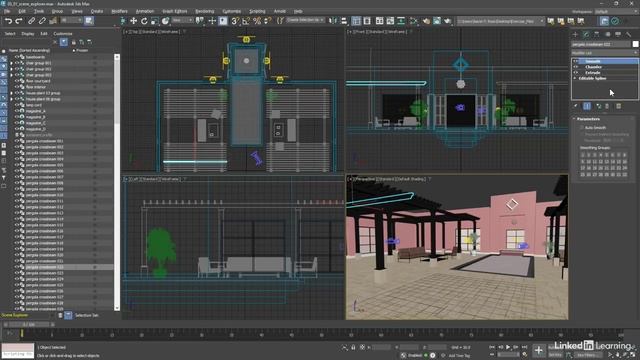 16 - Выделение имен объектов с помощью Scene Explorer в 3ds Max 2025