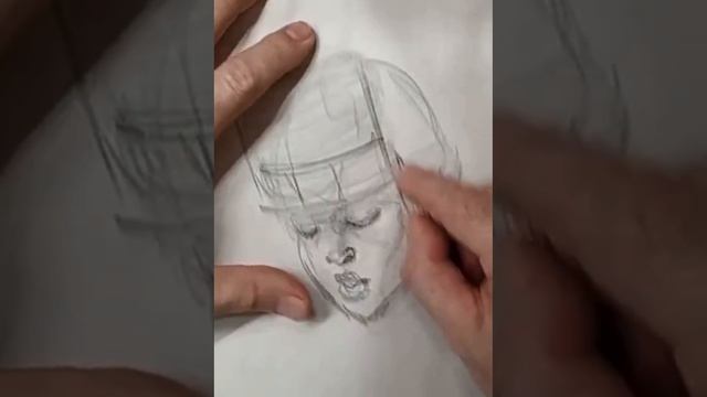 Рисунок широким штрихом