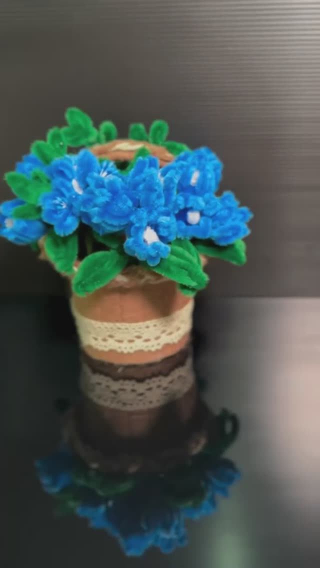 своими руками букет цветов 💐 из синельной проволоки 🧺