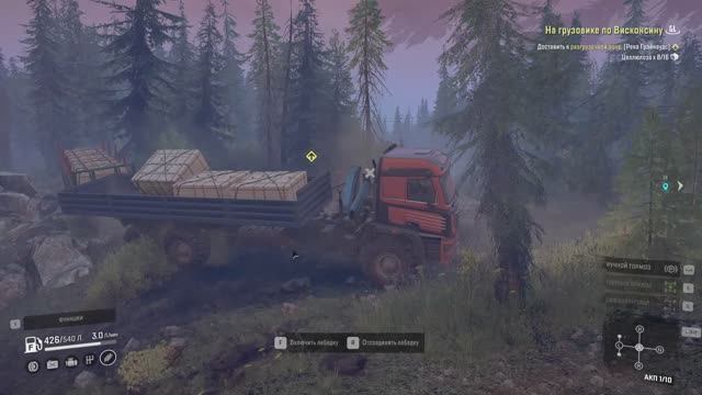 SnowRunner. Висконсин. Блэк Бэджер Лейк - Река Грэйнвудс. Контракт "На грузовике по Висконсину"