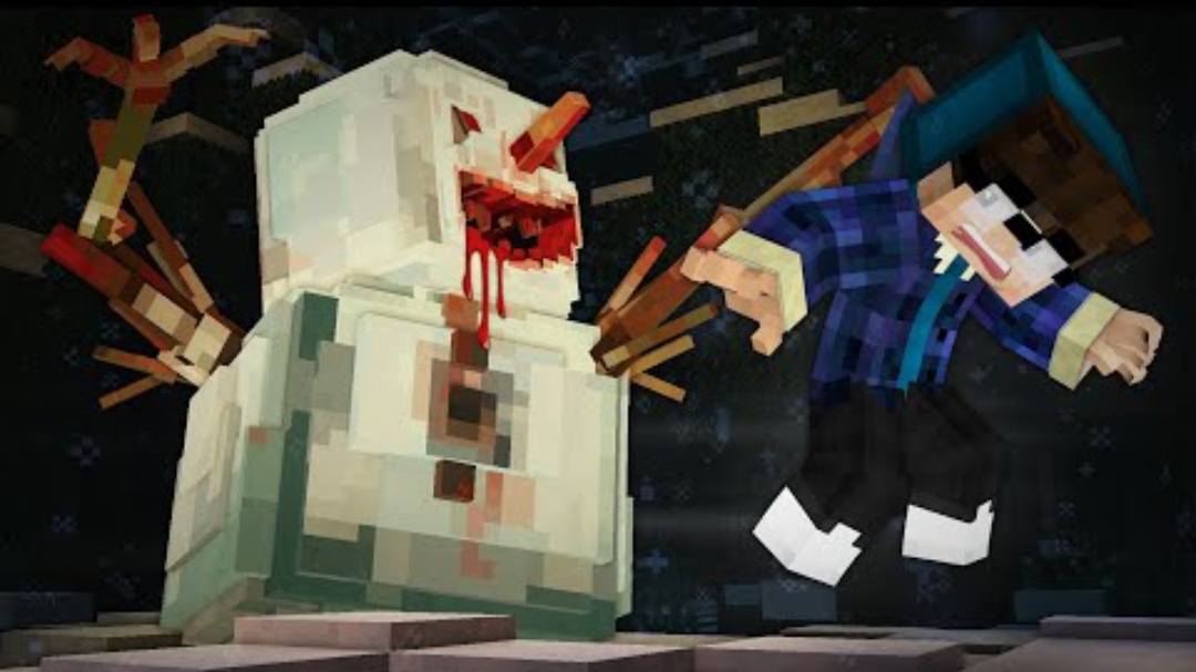 В ЛОВУШКЕ СНЕГОВИКА - Страшилки Minecraft