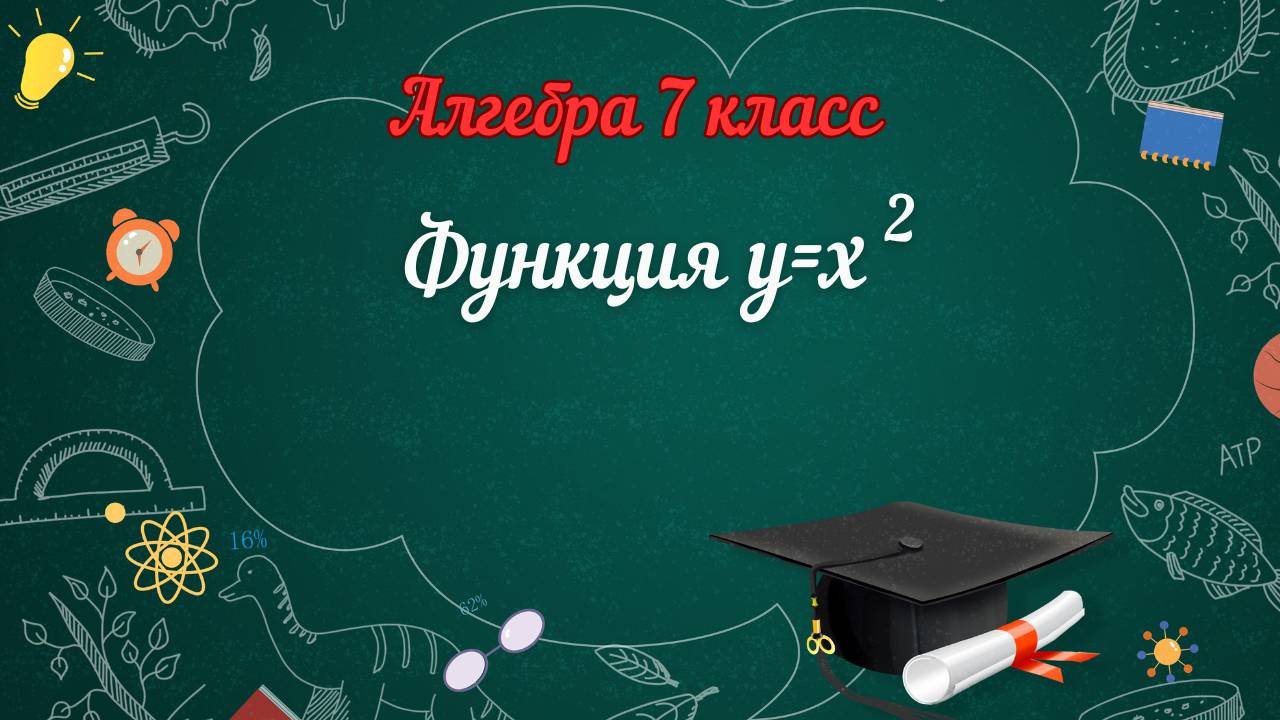 2-Функция  𝒚 = 𝒙^𝟐. Алгебра 7 класс