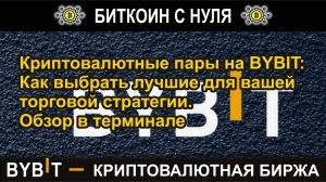 Криптовалютные пары на BYBIT: Как выбрать лучшие для вашей торговой стратегии. Обзор в терминале
