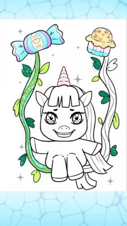 Unicorn Coloring for kids #kids #unicorn