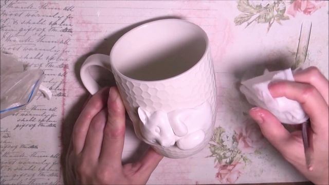 Кот по фото. Декор кружки из полимерной глины