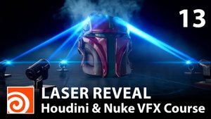 13 Materials and First Pass - Laser Reveal - Houdini & Nuke VFX Course