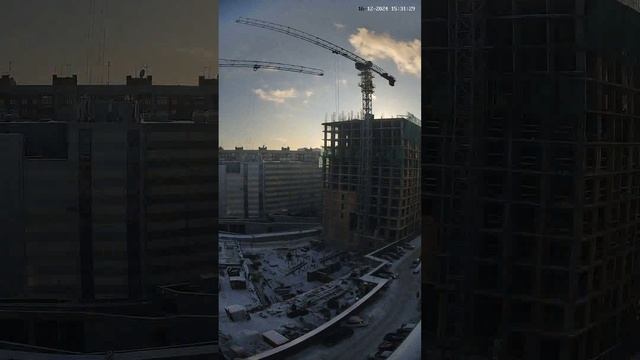Таймлапс строительства GAGARIN CITY (Гагарин Сити) Новосибирск декабрь 2024