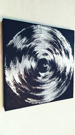 WHEEL OF FORTUNE - volumetric painting, minimalism, abstraction, painting in the interior