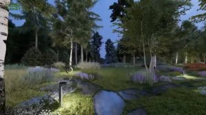 Green Planet. Таганьково. Вечерняя визуализация ландшафтного проекта