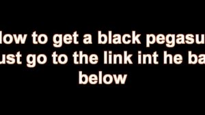 how to get a black pegasus in minecraft