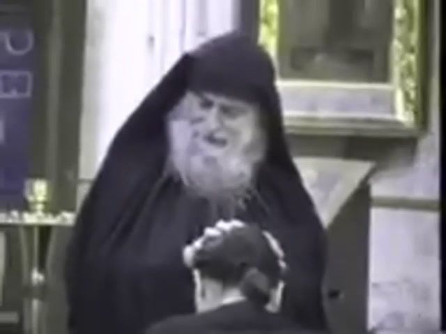 Преподобный Гавриил Ургебадзе. Кадры при жизни в храме 1994 год