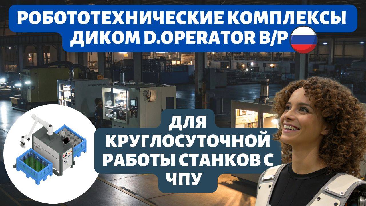 Робототехнические комплексы ДиКом D.Operator (Россия) для круглосуточной работы станков с ЧПУ 🌟⚙️