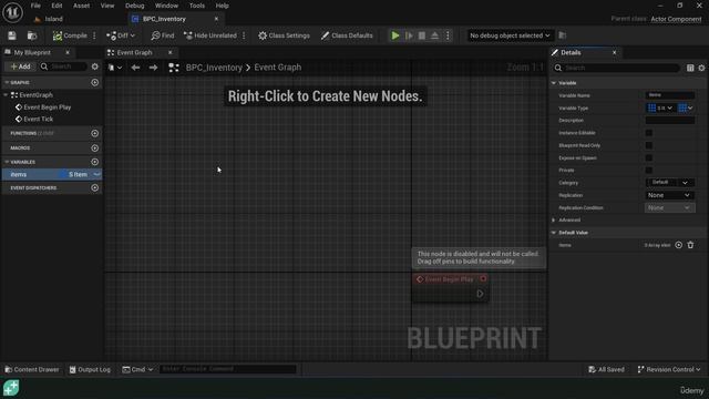 25 - Inventory Actor Component