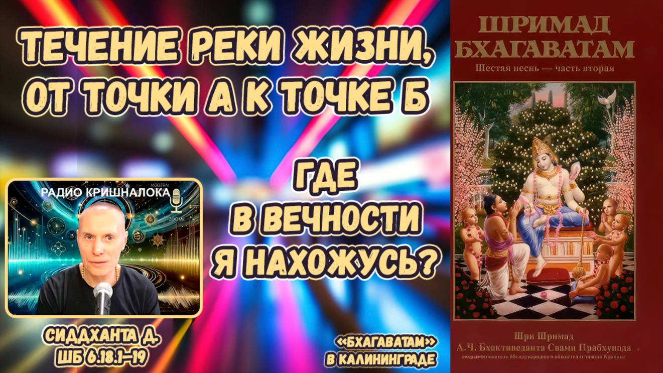Течение реки жизни, от точки А к точке Б. Где в вечности я нахожусь? Сиддханта д. ШБ 6.18.1–19. ч 1