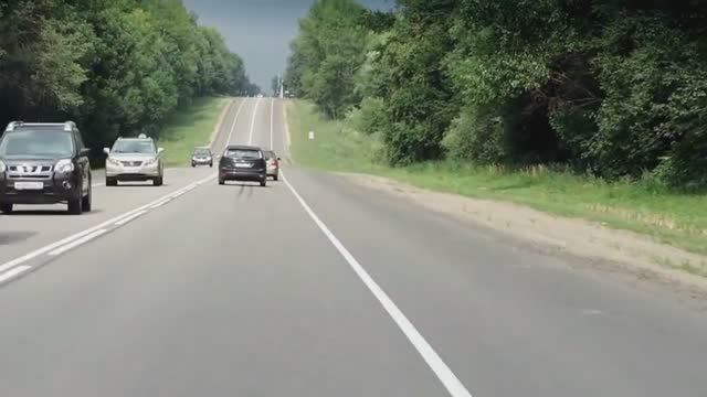 Дорога Орел-Москва. Трасса М-2 из окна автомобиля