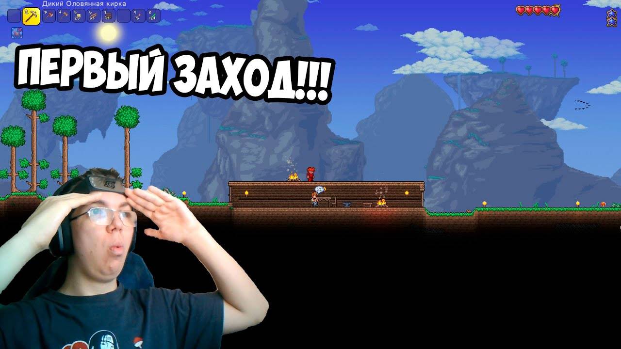 ПЕРВЫЙ РАЗ ЗАШЁЛ В TERRARIA Я СТАЛ...